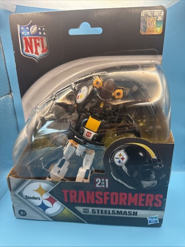 Transformers NFL Series STEELSMASH Pittsburgh Steelers Robot to Helmet ...