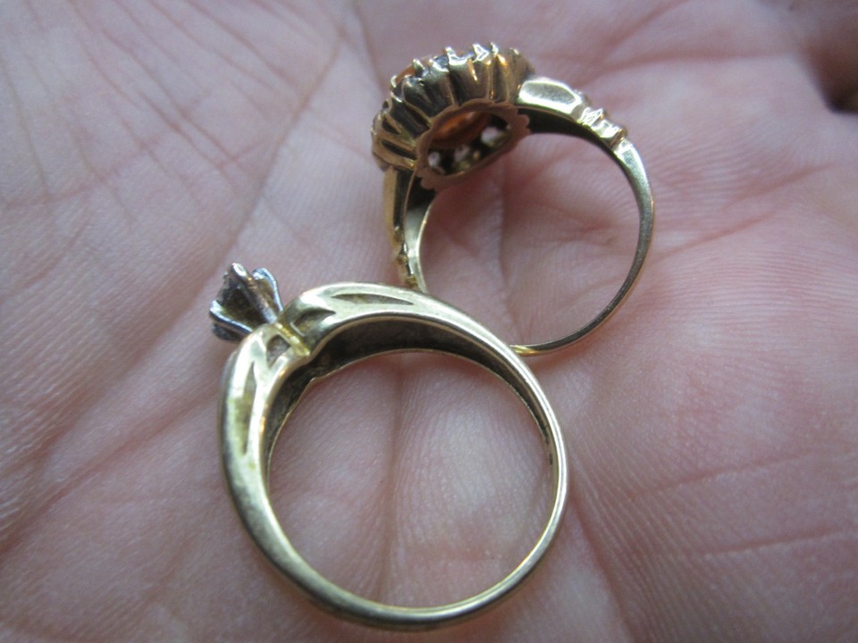 5.8 grams 10k GOLD - scrap or not - 2 BEAUTIFUL ESTATE RINGS | eBay