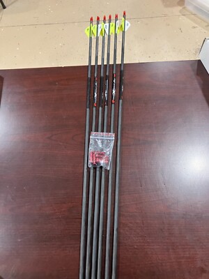 6 PSE ARCHERY RADIAL X WEAVE STL HUNTER 100 Arrows, Blazer Vanes | eBay