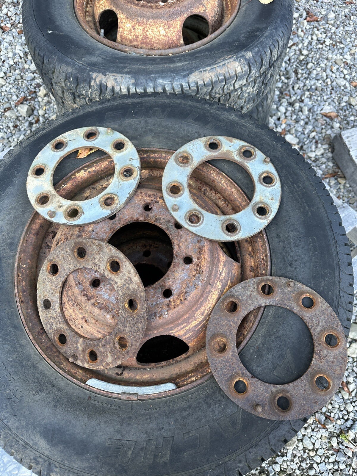 Set Of 4 - 1984-2000 Chevy Dually Wheel Lock Ring- Clamp Plate 8x6.5 ...