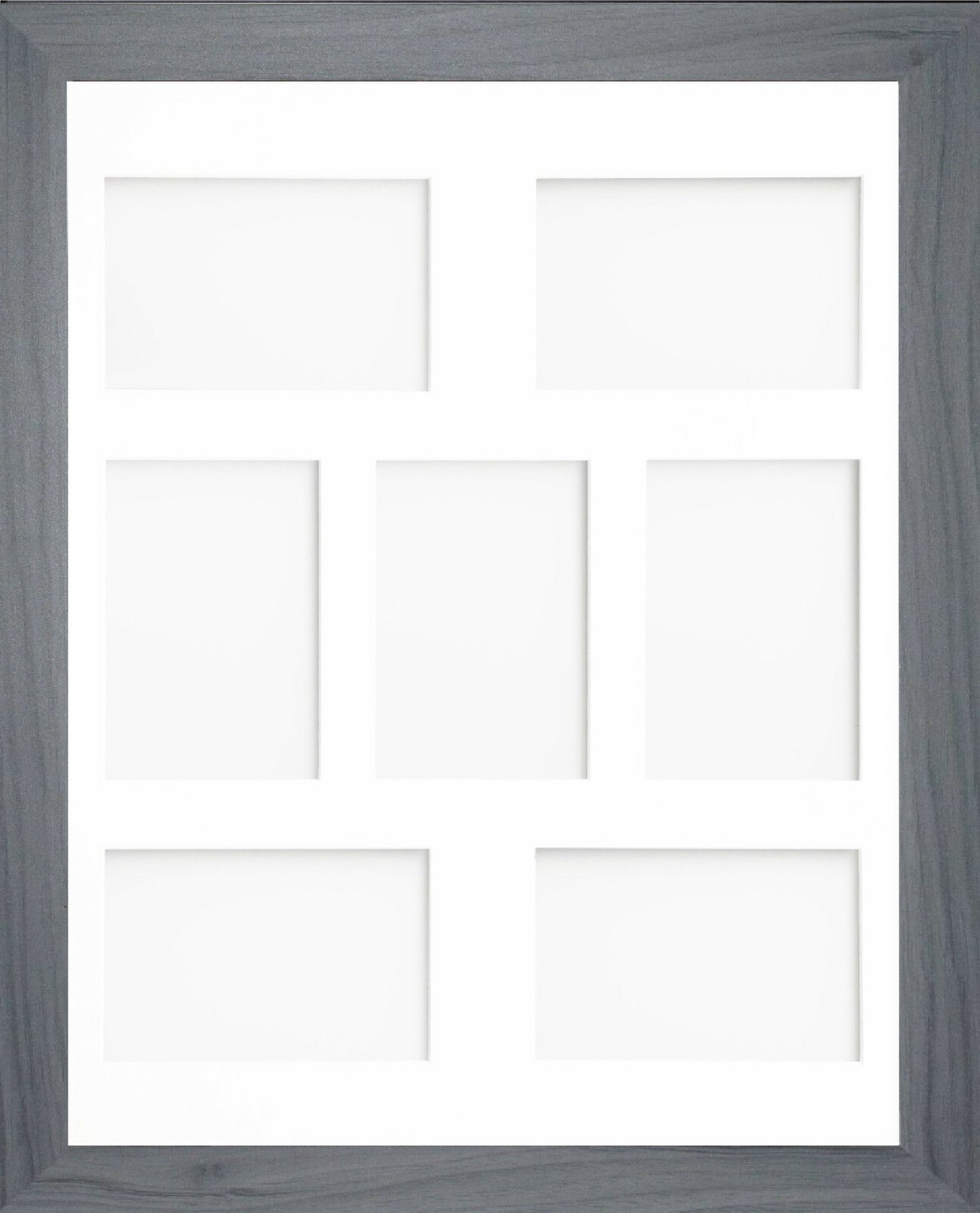 Grey Multi Aperture Photo Picture Frame & Mount With Choice Of 23 ...