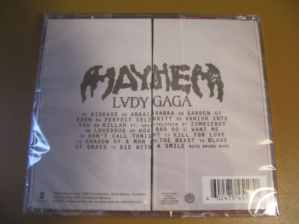Lady Gaga - Mayhem (Target Exclusive CD) Bonus Track BRAND NEW SEALED ...