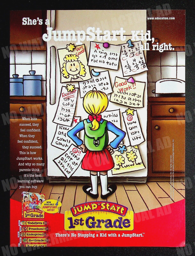 Jump Start 1st Grade 2000 Trade Print Magazine Ad Poster ADVERT PC ...