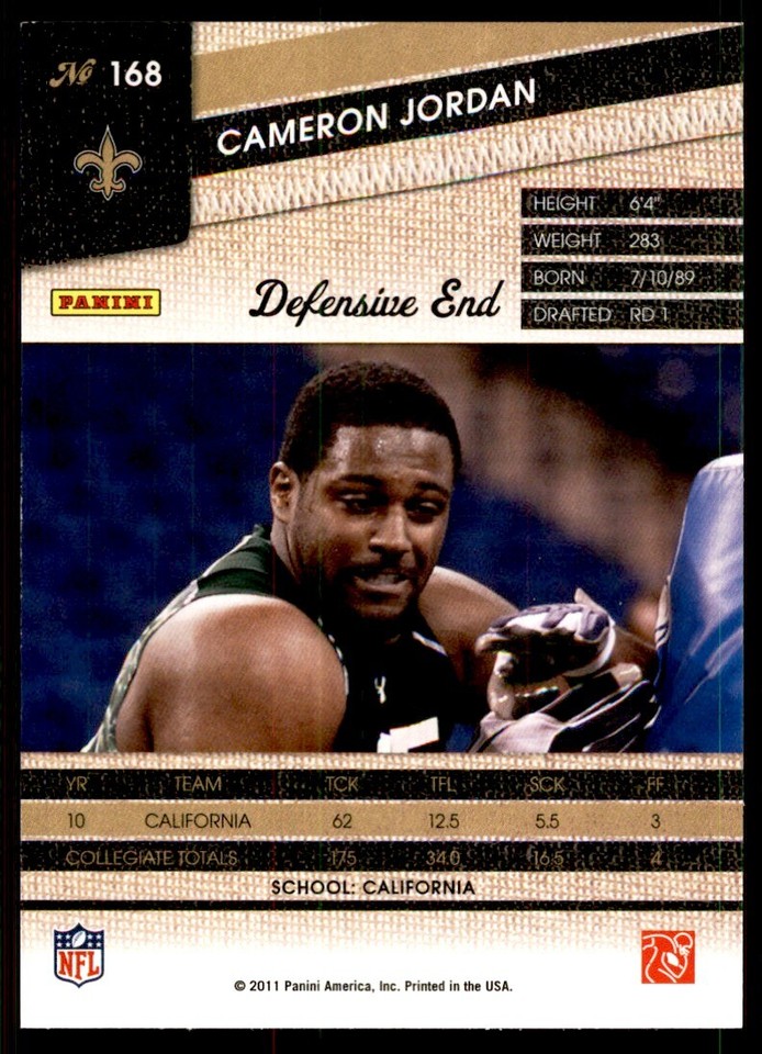 2011 Panini Threads #168 Cameron Jordan | eBay
