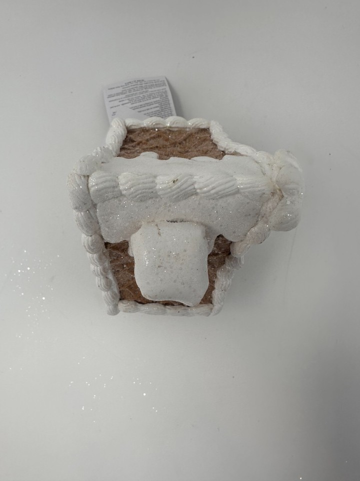 Neutral Gingerbread House, Christmas Village, Brown & White, NEW 7 ...