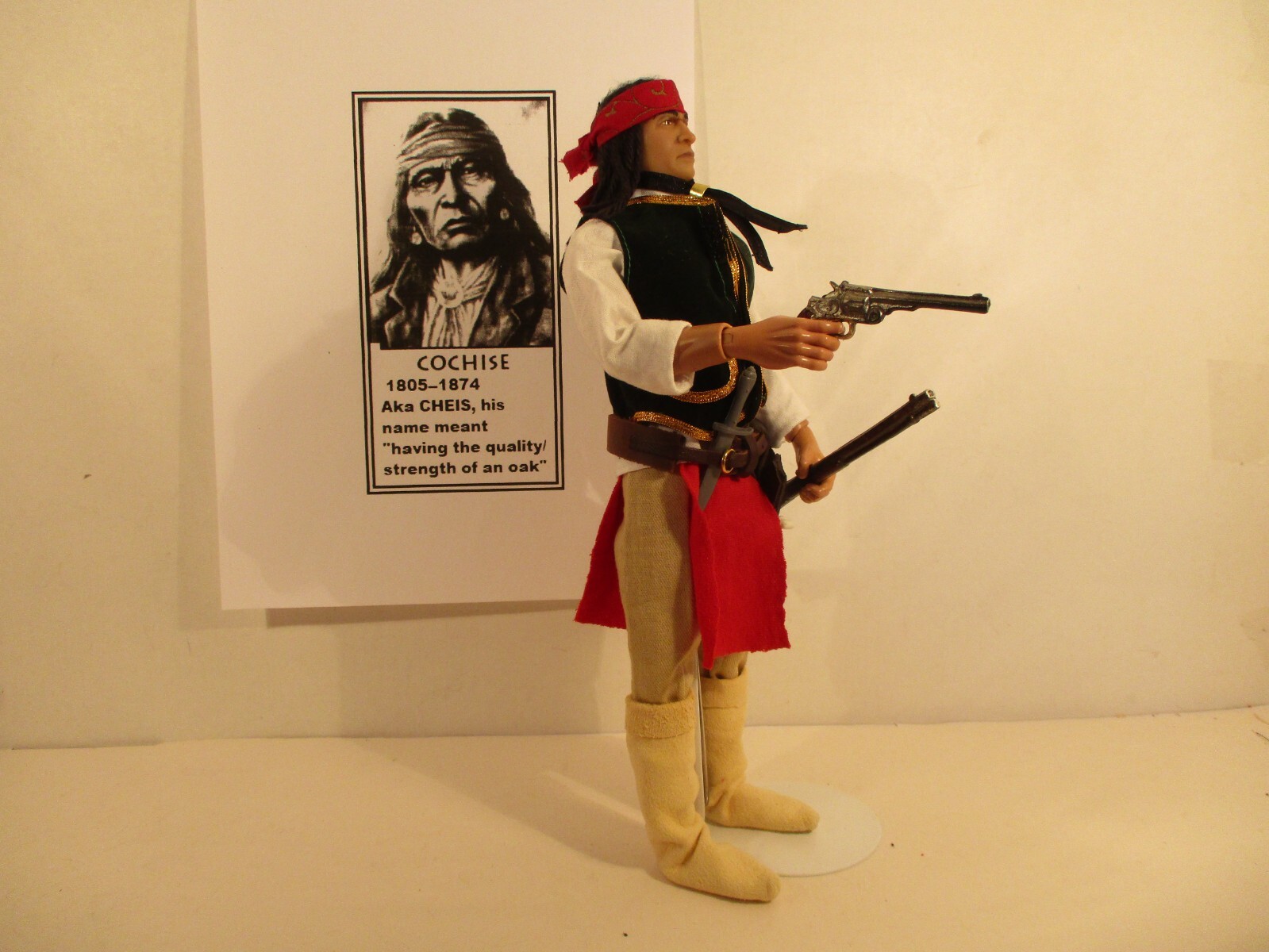 Cochise Chiricahua Apache chief warrior Old West 1/6 12" custom figure ...
