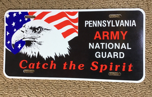 Pennsylvania Army National Guard License Plate Booster PLASTIC Catch ...