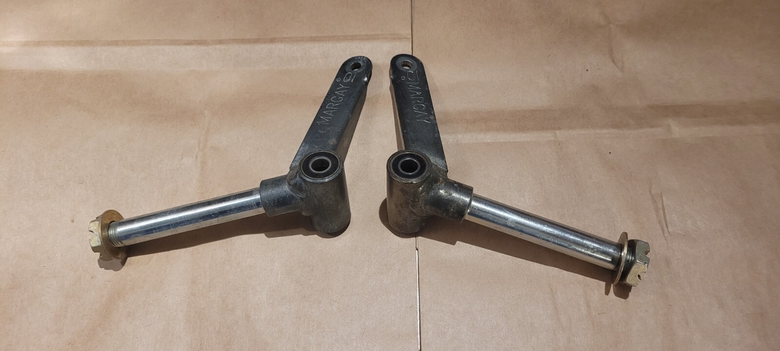 VINTAGE MARGAY RACING GO KART SPINDLES 10o 3/8" BEARING CART PART | eBay