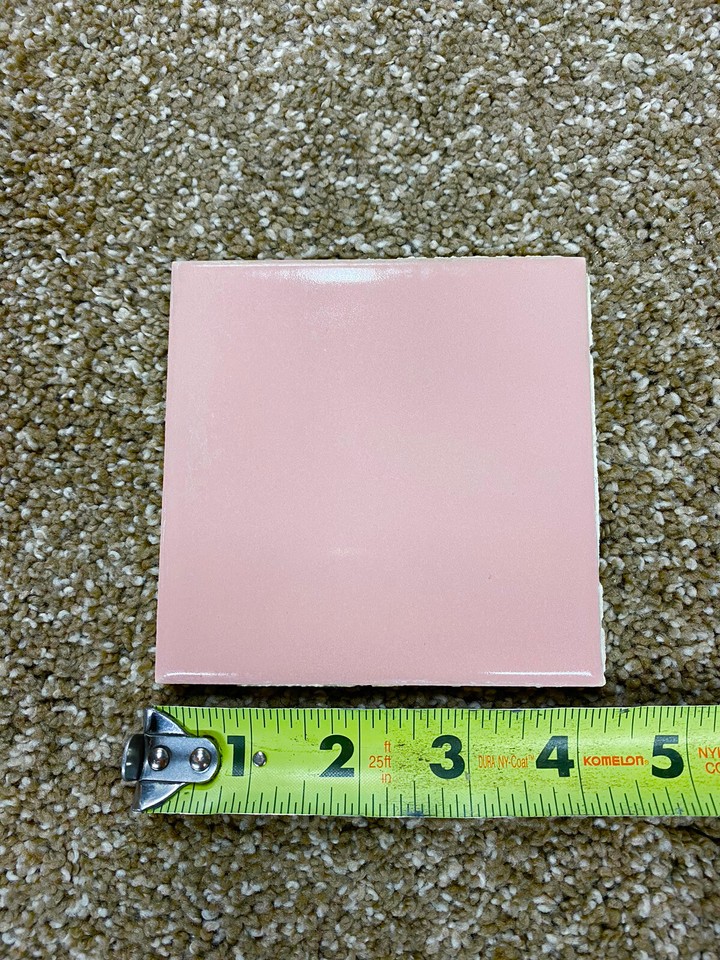 Stylon Venetian Pink 4.25x4.25 inch Vintage Ceramic Tile | eBay