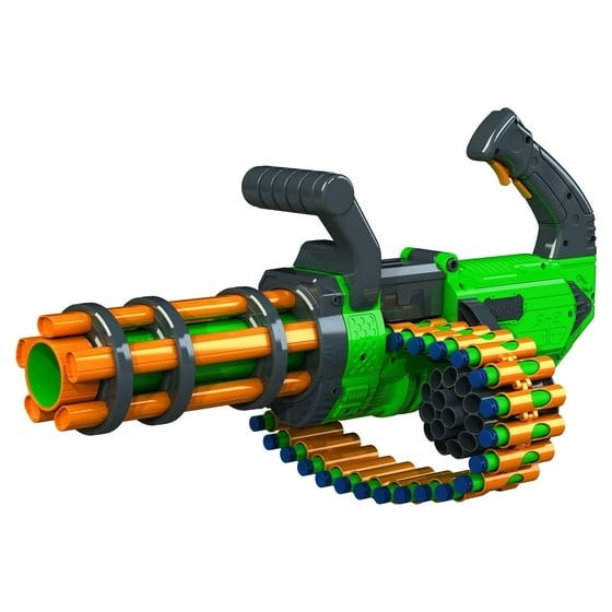 Kids Toy Minigun Motorized Gatling Blaster 80ft Range 30 Darts Nerf ...