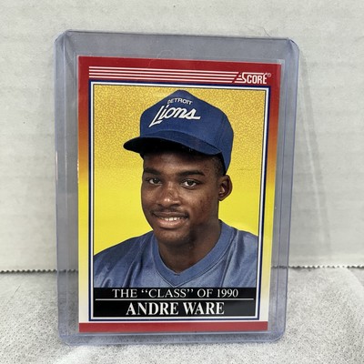 Andre Ware Rookie Card Score 1990 #607 Detroit Lions Heisman Trophy ...