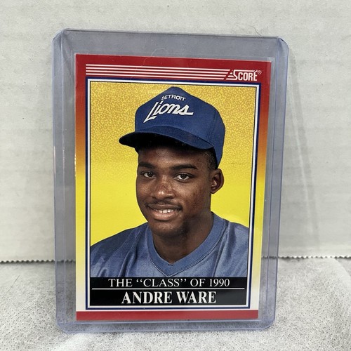 Andre Ware Rookie Card Score 1990 #607 Detroit Lions Heisman Trophy ...
