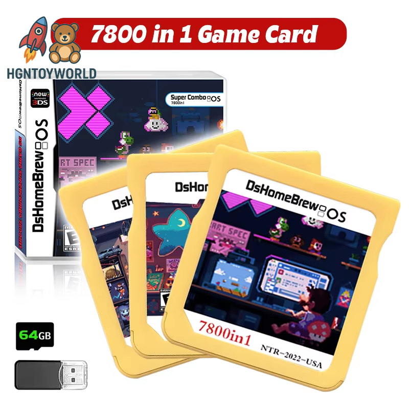 New DS Card 7800 in 1 Game Collection R4 3DS Flash Card for NDSL Ndsi ...