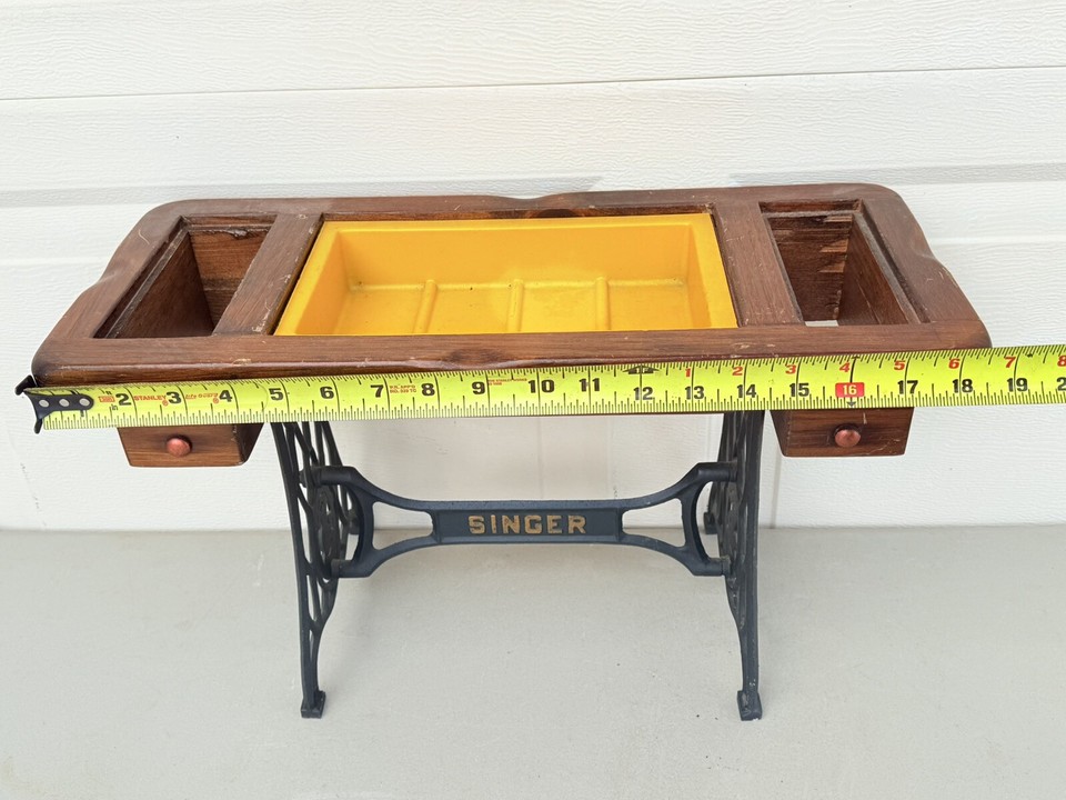 Antique Singer Treadle Sewing Machine Planter Cast Iron Legs House ...