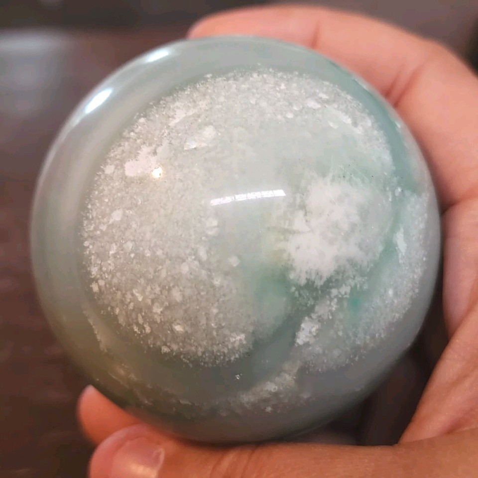 Crystal Blue Chalcedony Sphere 2.75" - USA | eBay