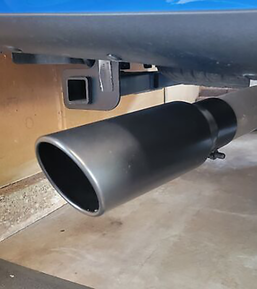 Matte Slant Stainless Steel 3" Inlet 4" Outlet Muffler Diagonal Roll ...