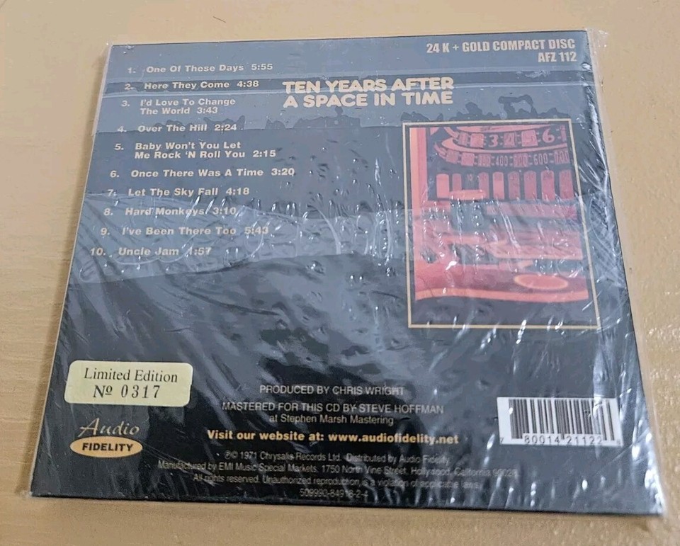 TEN YEARS AFTER - A SPACE IN TIME - Audio Fidelity 24KT Gold HDCD ...