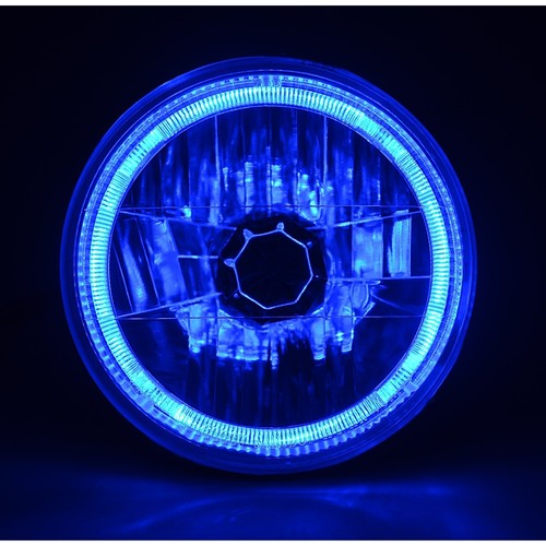 55 56 57 Chevy Halogen Blue LED Halo Headlight Headlamp H4 Light Bulbs ...