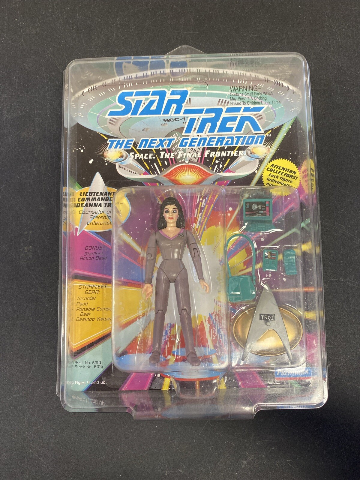 Lot of 4 Star Trek TNG Playmates Troi Data Borg Ferengi Action Figures ...