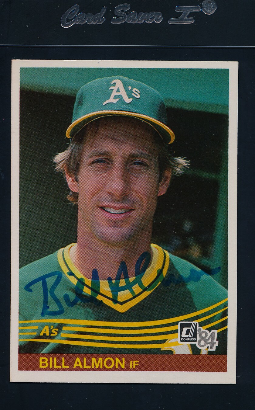 1984 Donruss #467 Bill Almon A's Signed Auto *38046 | eBay