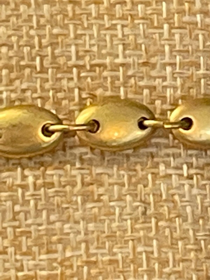 Nine West Matte gold tone bracelet chain link lobster clasp 7" long ...