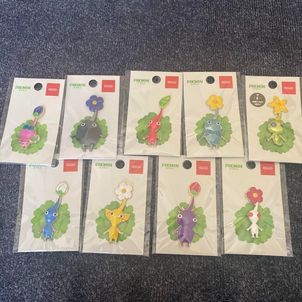 Nintendo Pikmin Pin Badge complete Set of all 9 types Official Store ...