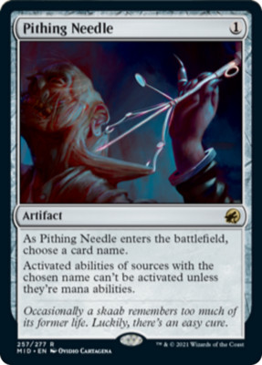 Pithing Needle Innistrad: Midnight Hunt NM Artifact Rare MAGIC MTG CARD ...