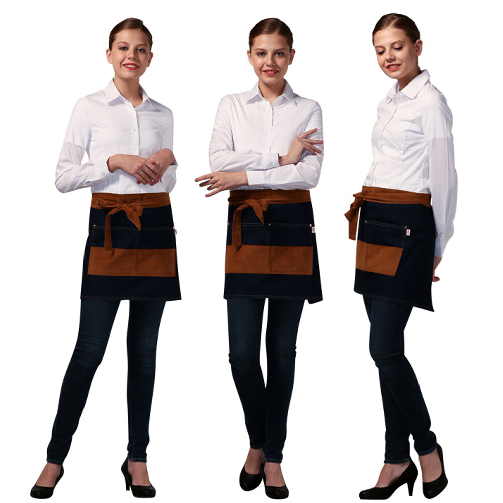 [YODEL] DENIM short WAIST APRON / Hair Salon Staff Apron / Hairdresser ...