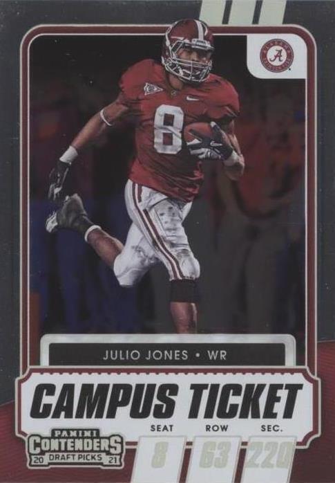 2021 Panini Contenders Draft Picks - Julio Jones #41 Campus Ticket for ...