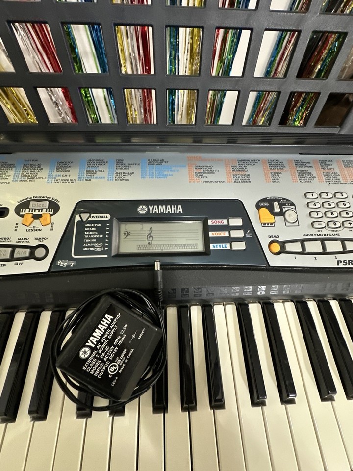 Yamaha PSR-175 61-Key Electronic Keyboard Black w/ Stand, Music Rest ...