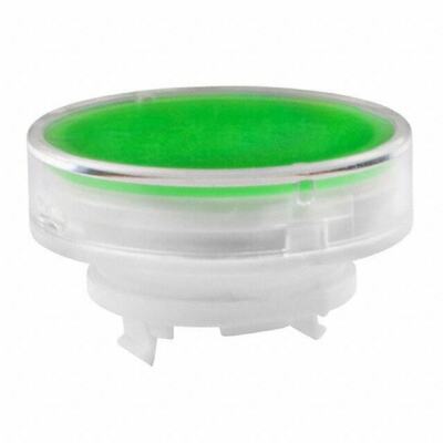 CAP PUSHBUTTON ROUND CLEAR/GREEN | eBay