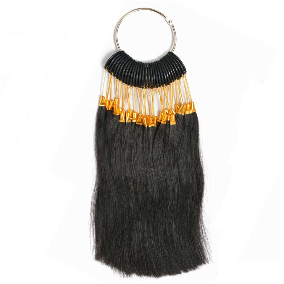 100% Remy Human Hair Swatches For Testing Color Hair Color Sample Rings ...