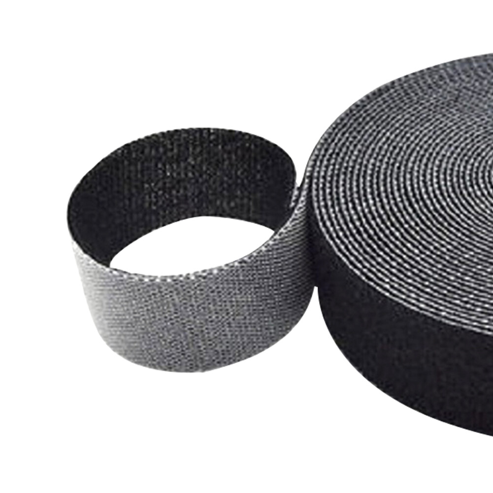 1m Durable Self Adhesive Cable Fastener Tape Wire Strap (Black 100x2cm ...