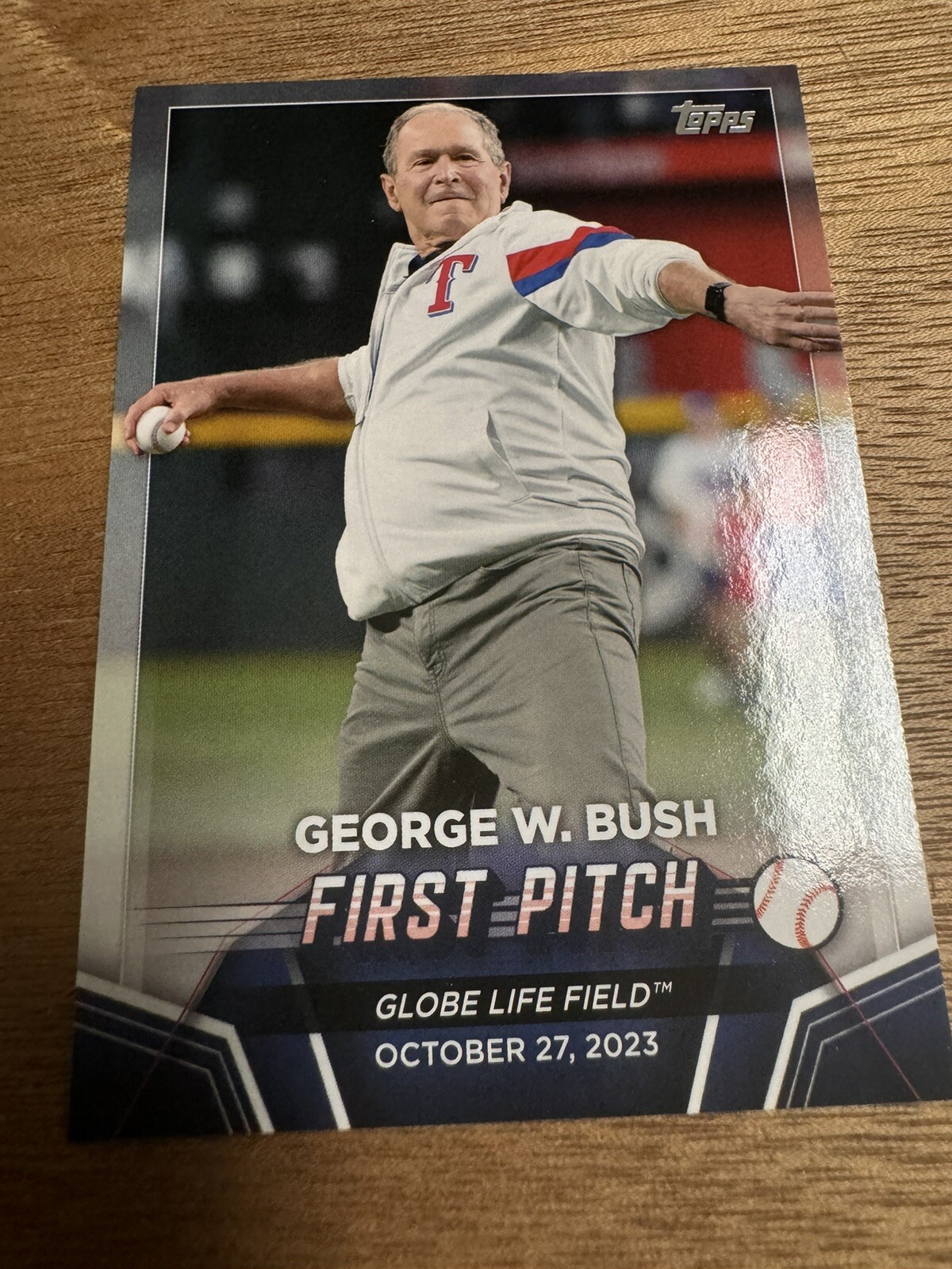 2024 Topps Series 2 George W. Bush First Pitch Globe Life #FP-5 Rangers ...