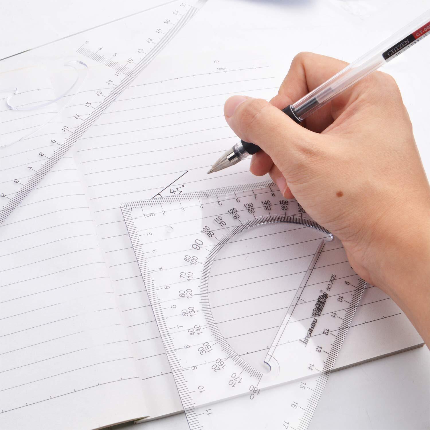 Large Triangle Ruler Square Set 30/60 and 45/90 Degrees Set of 2 | eBay