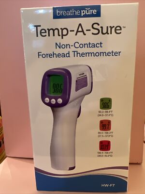 BREATHE PURE TEMP-A-SURE NON CONTACT FOREHEAD THERMOMETER HW-F7 | eBay