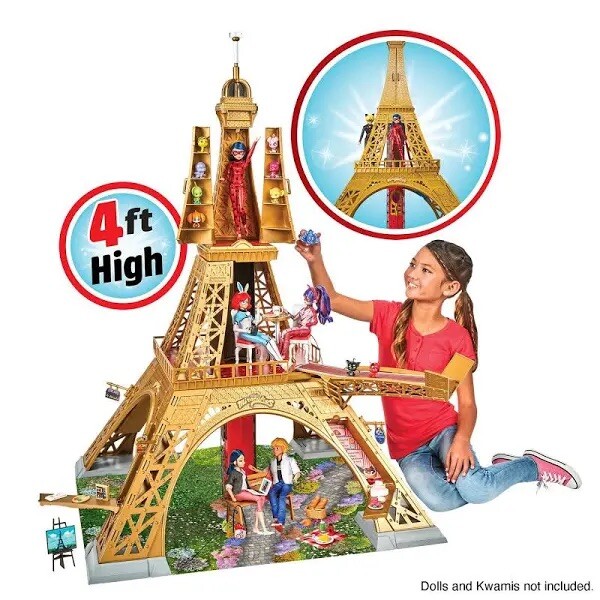 Miraculous Ladybug Paris Eiffel Tower Headquarters Playset 50 Inch Tall ...
