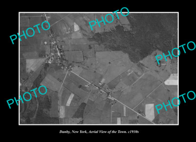 OLD LARGE HISTORIC PHOTO DANBY NEW YORK AERIAL VIEW OF THE TOWN c1930 ...