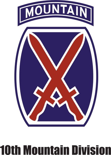U.S. Army 10th Mountain Division Window Wall Vinyl Decal Sticker ...