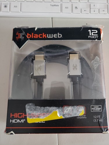 Blackweb HIGH SPEED 12 Ft HDMI Cable 4K Ultra HD • 4K HDR + 7.1 ...