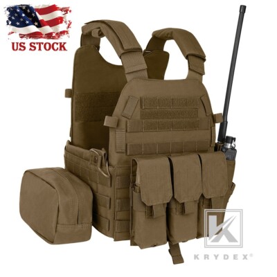 KRYDEX LBT-6094A Plate Carrier Tactical Body Armor Vest with Pouch ...