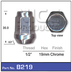 NICE PRODUCTS Chrome Nut B219 B219 | eBay Australia