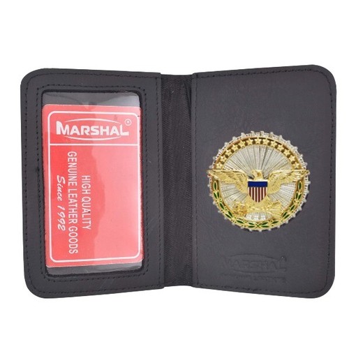 DOD Defense Department Leather Military ID Card Contractor License ...