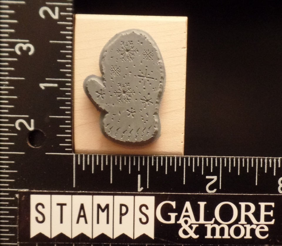 PAPER INSPIRATIONS RUBBER STAMPS E9848 CHRISTMAS MITTENS WITH ...