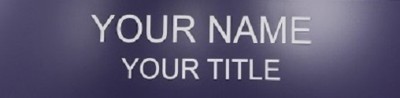 Custom 2" x 8" Two Color Name Plate ( Purple / White) | eBay