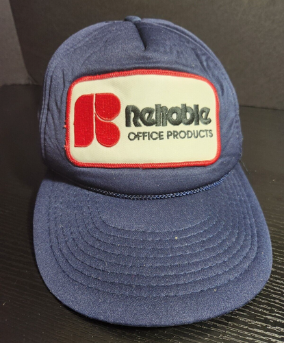 Vintage Reliable Office Products snapback Hat Cap Patch Blue | eBay