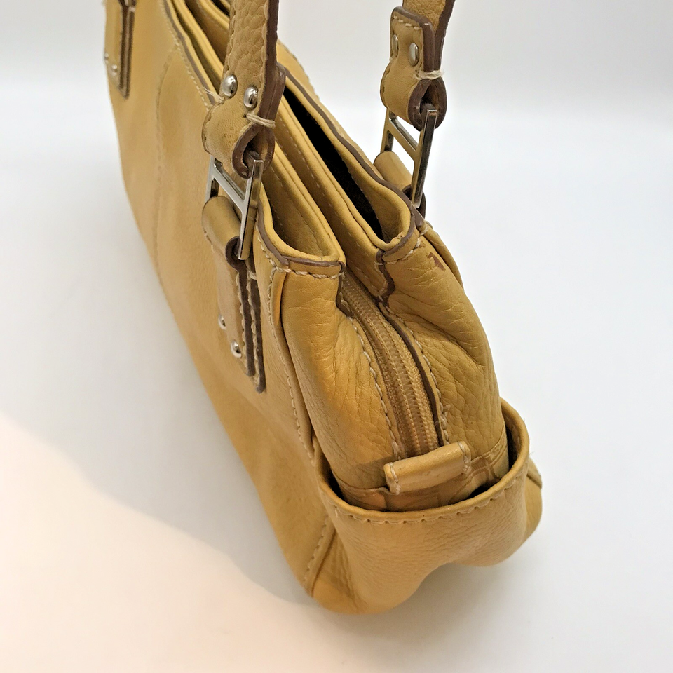 Vintage Fossil Mustard Pebbled Leather Shoulder Bag with Key ZB9961 ...