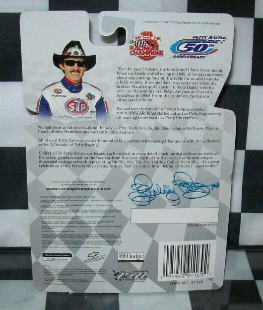 RICHARD PETTY #43 1976 NASCAR RACING CHAMPIONS 1/64 DIECAST CAR 19,043 ...