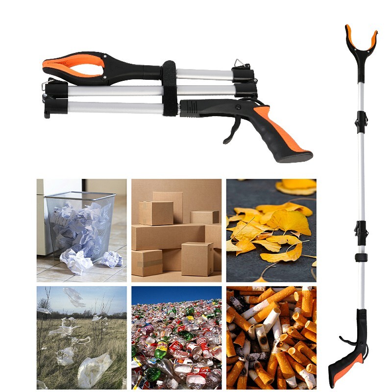 108cm Long Reach Grabber Reacher Litter Picker Helping Hand Held Pick ...