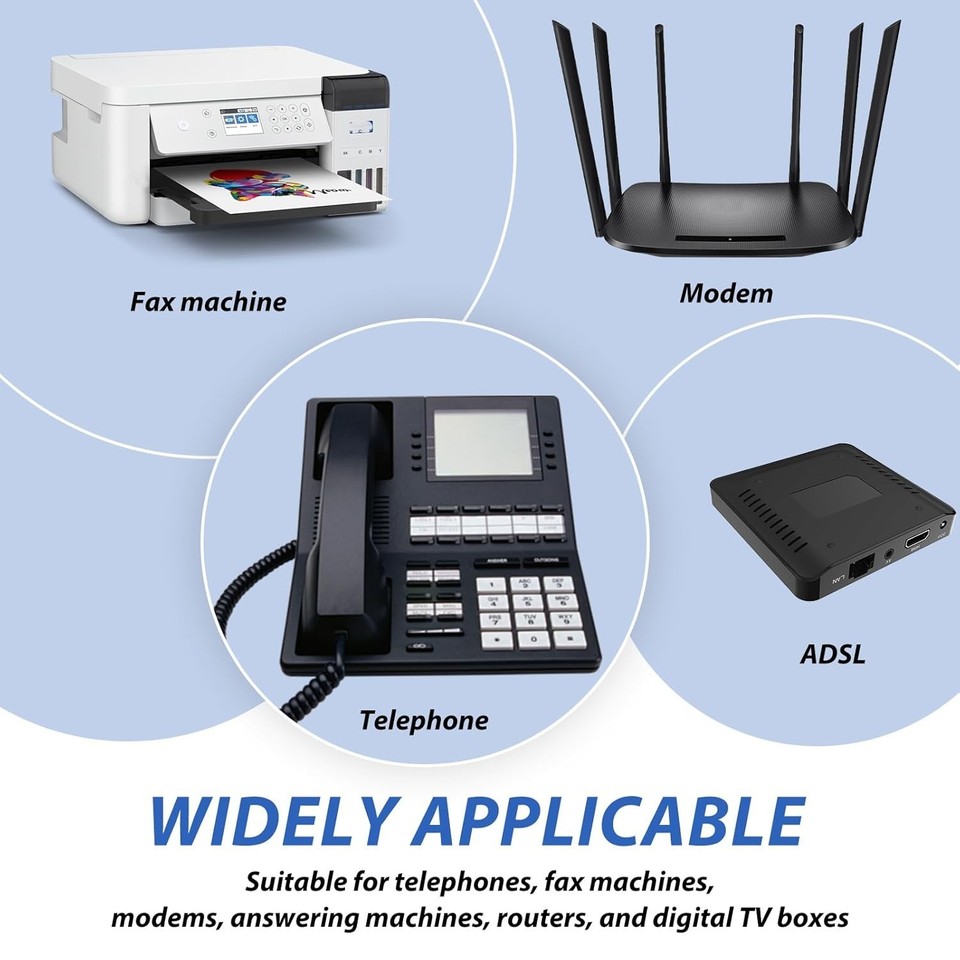 ADSL Filter Microfilter for Broadband/Phone, BT Plug to ADSL RJ11 ...